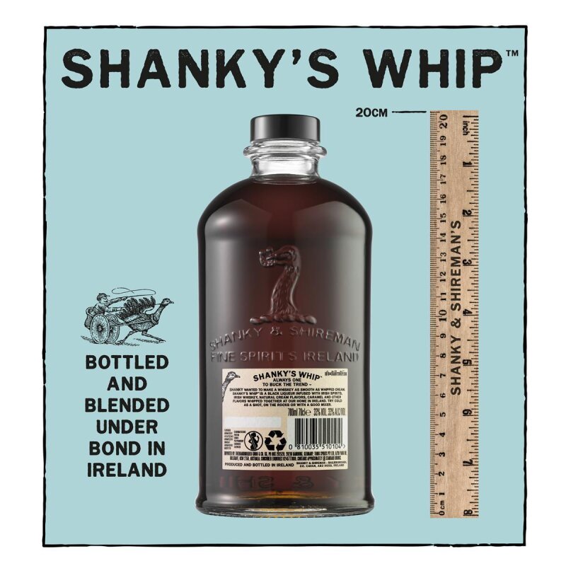 Shanky's Whip Black Irish Whiskey Likör, 40,00